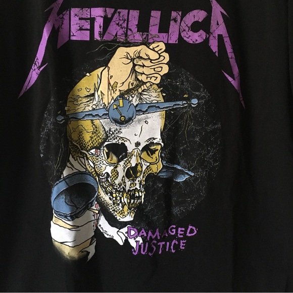 Tops | Metallica Damaged Justice Graphic Rock Tshirt | Poshmark